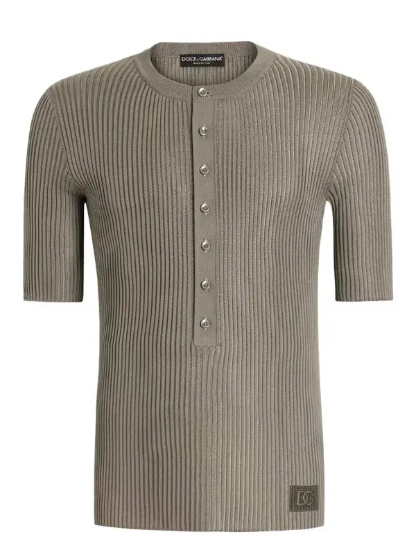 Dolce & Gabbana Serafino Silk Pullover - Brown