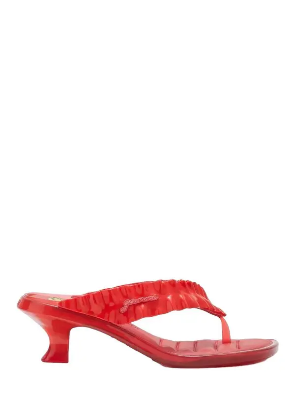GANNI X Melissa Logo-print Heeled Sandals - Red