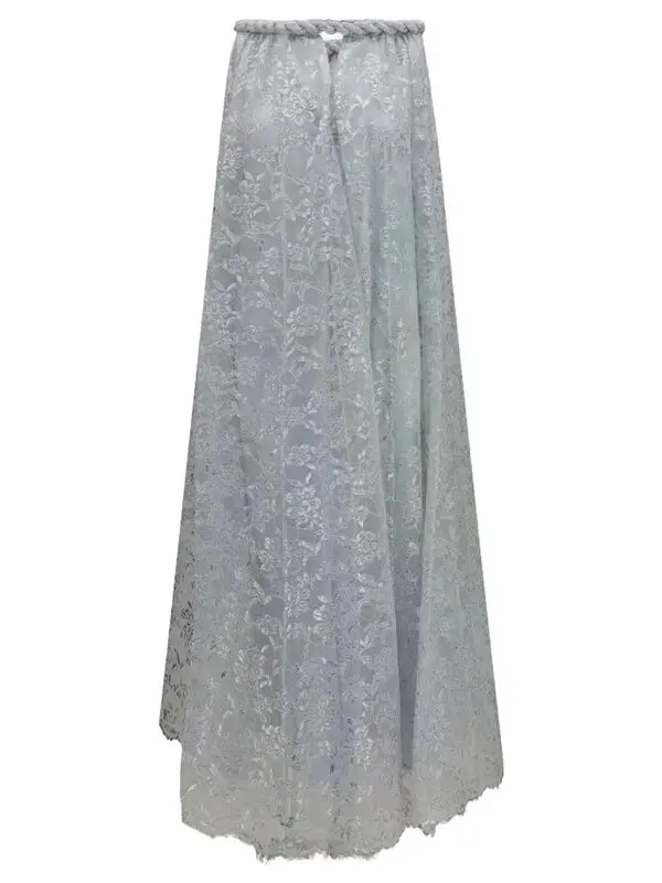 Zimmermann Metallic Lace Maxi Dress - Silver
