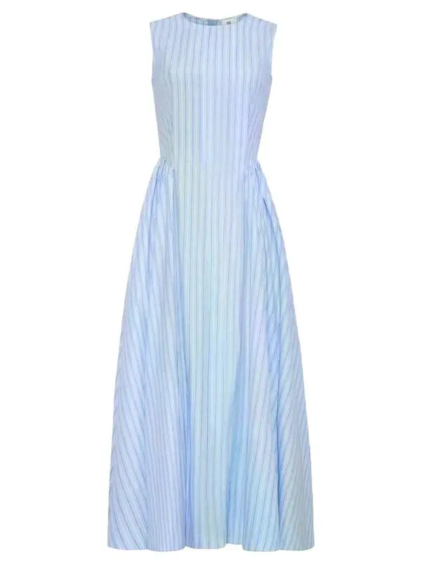 Adam Lippes Aliena Striped Maxi Dress - Blue