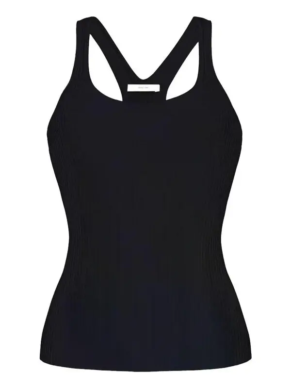 Adam Lippes Peretti Ribbed Tank Top - Black