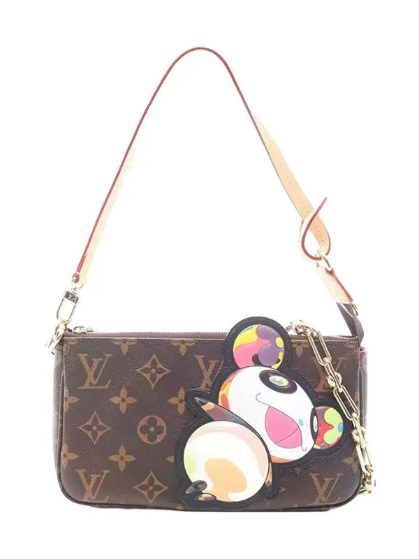 LOUIS VUITTON Murakami Monogram Panda Pochette Accessoires Satchel - Brown