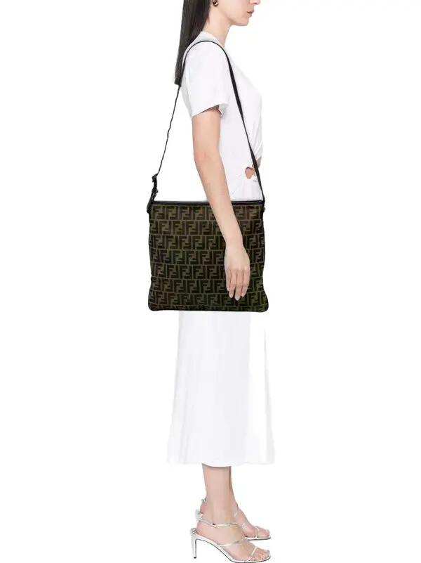 Fendi Zucca Canvas Crossbody Bag - Brown
