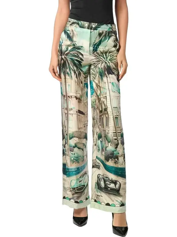 Philipp Plein Silk Trousers - Neutrals