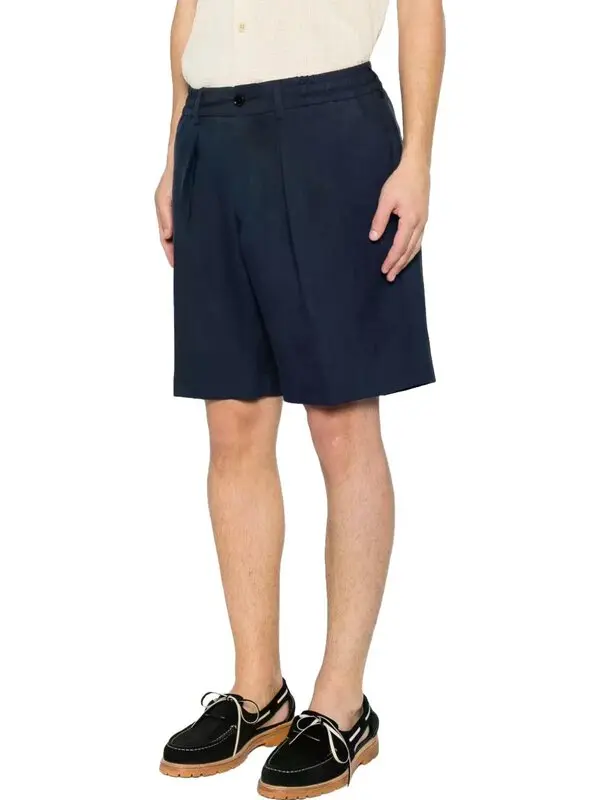 BE ABLE Pleated Tailored Shorts - Blue