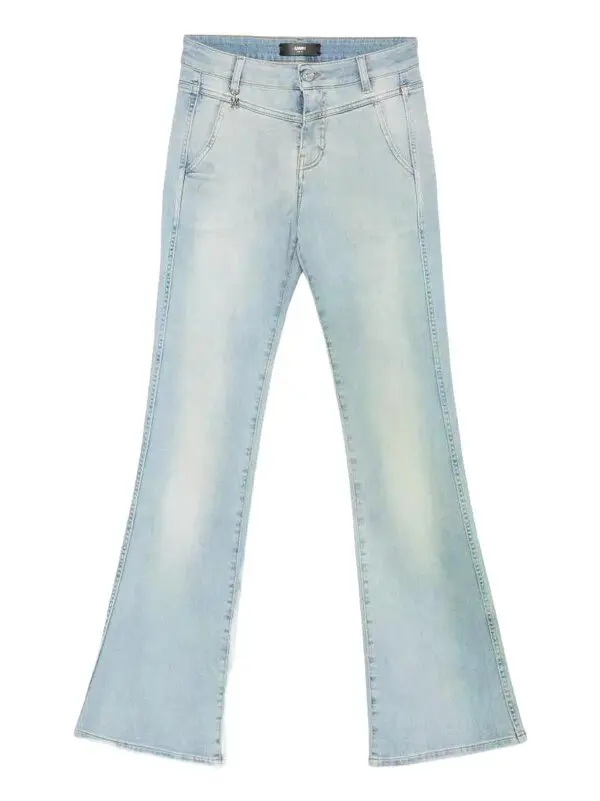 Amiri Logo-charm Flared Jeans - Blue