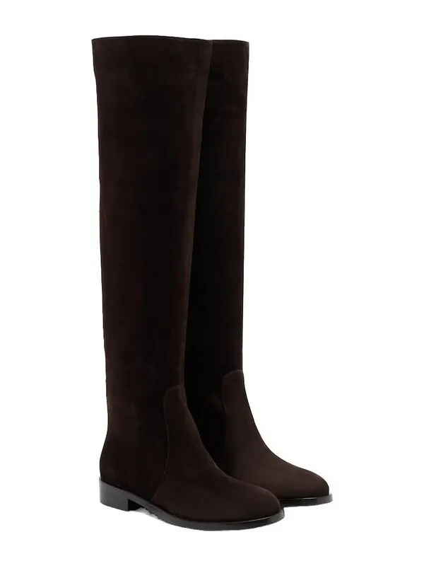 GIANVITO ROSSI Zayne Suede Knee-high Boots - Brown