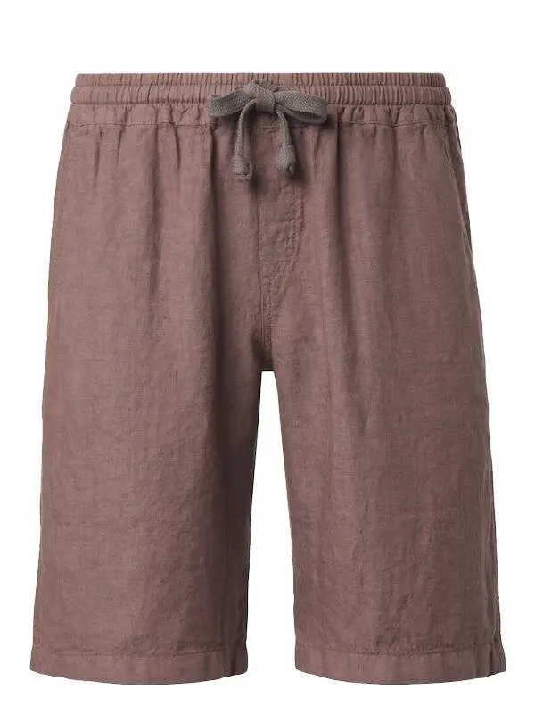 Fedeli Linen Bermuda Shorts - Grey