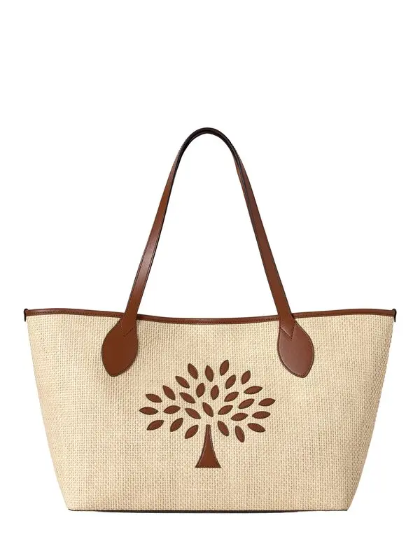 Mulberry Raffia Tree Tote Bag - Neutral