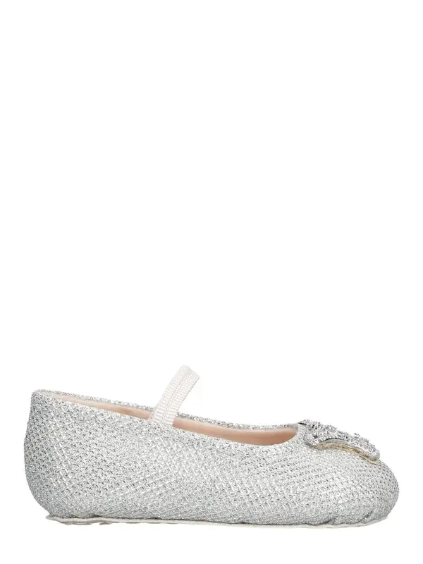 ARUNA SETH Glitter Butterfly Ballet Flats - Silver
