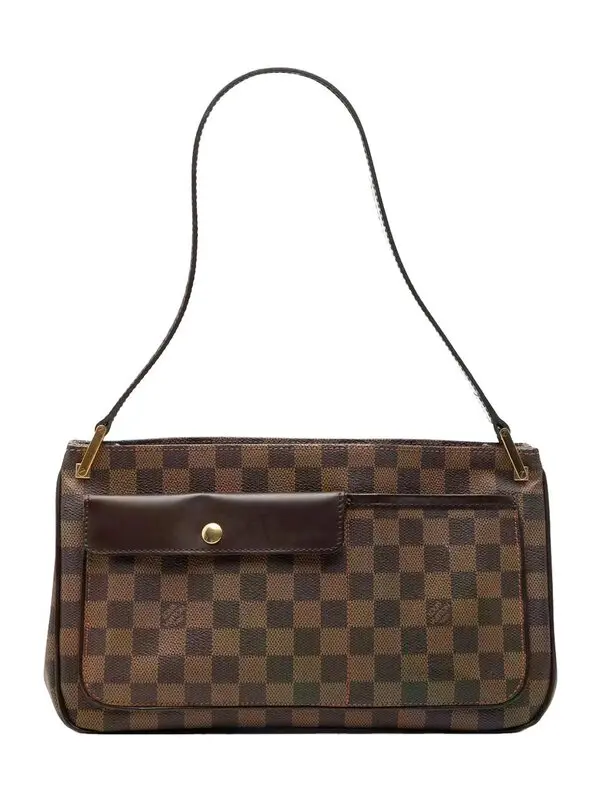 LOUIS VUITTON 2011-2016 Damier Ebene Aubagne Shoulder Bag - Brown