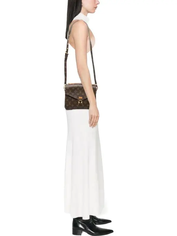 LOUIS VUITTON Monogram Pochette Metis Satchel - Brown