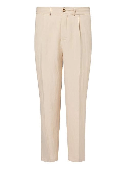 RAITH Helio Pleat Relaxed Woven Trousers - Beige