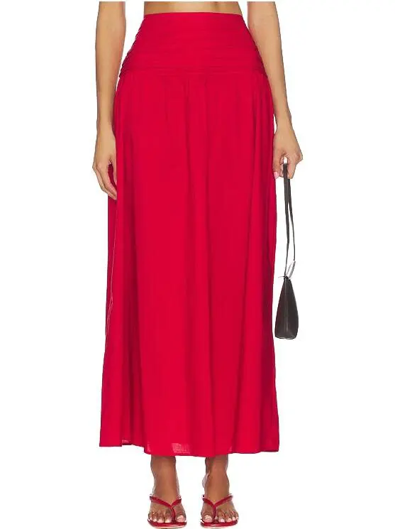 Peixoto Rowan Maxi Skirt - Red
