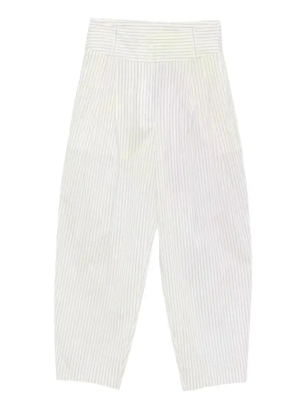 TOTEME Striped Balloon Trousers - Neutrals