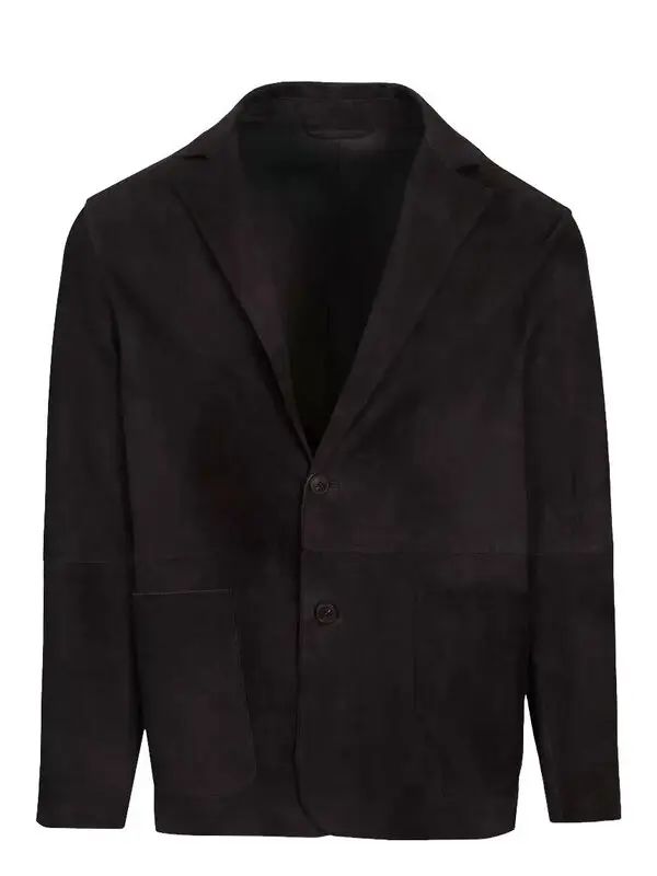 AL DUCA D’AOSTA 1902 Single-breasted Suede Blazer - Blue