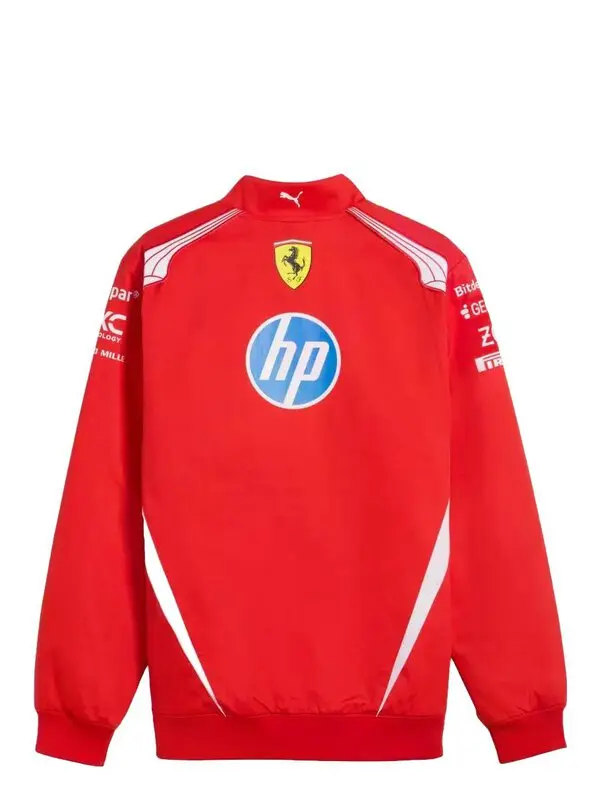 PUMA Scuderia Hp Logo-patch Zip-up Bomber Jacket - Red