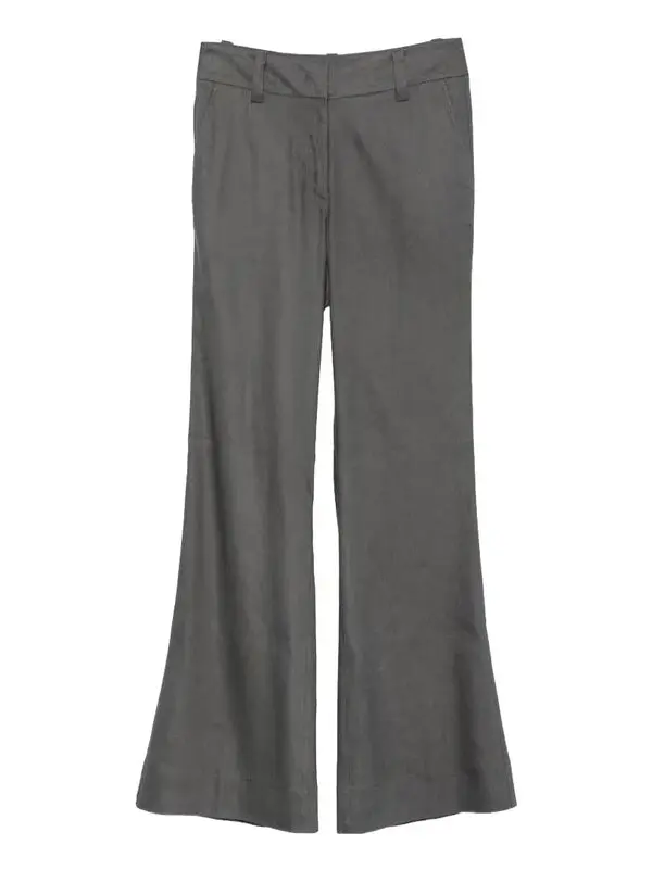 Marc O'polo Belt-loop Flared Trousers - Grey