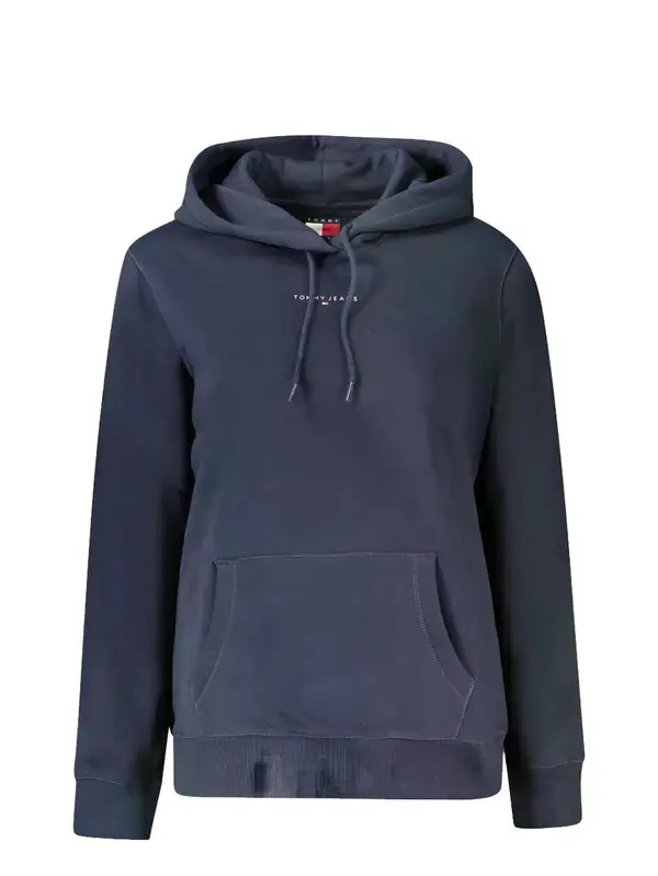 Tommy Hilfiger Logo Print Hoodie - Blue