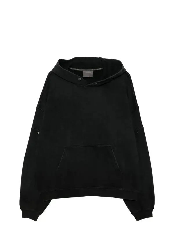 TEAM WANG DESIGN Washed Effect Hoodie - Black