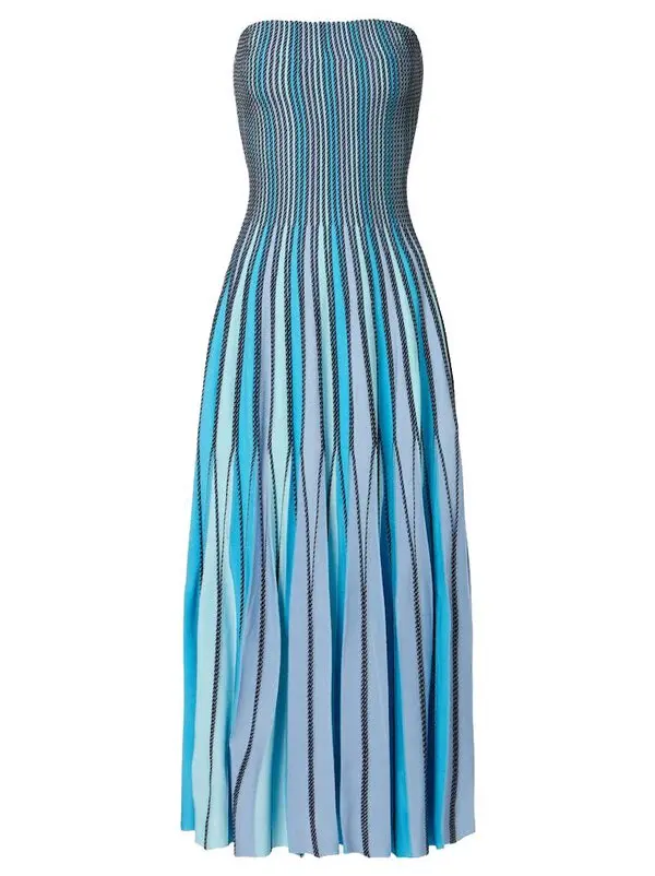 Simkhai Soleil Striped Midi Dress - Blue