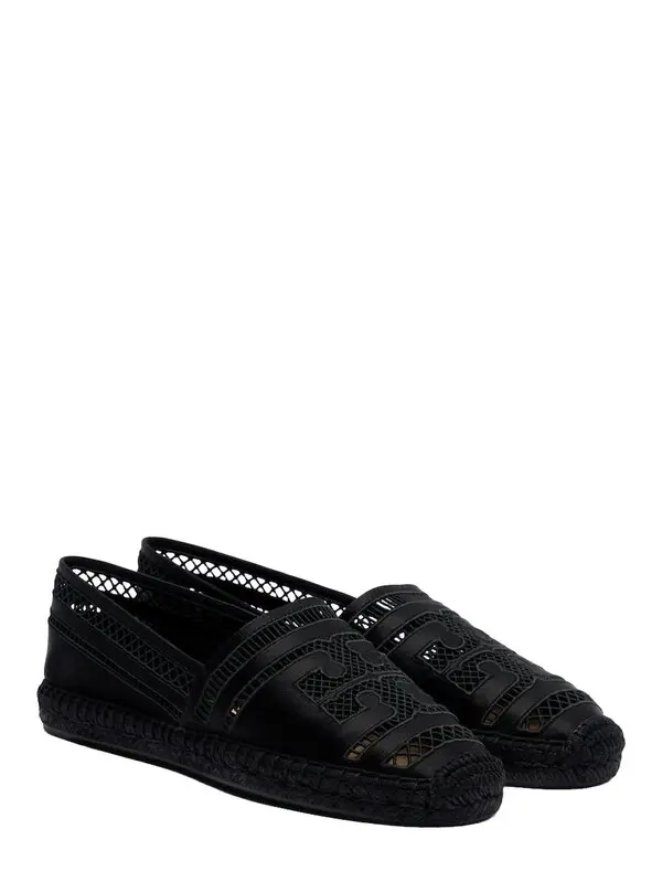 Tory Burch Open Weave Espadrilles - Black