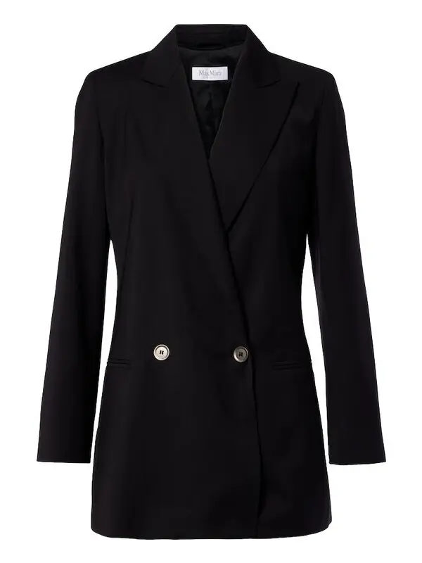 Max Mara Virgin Wool Blazer - Black