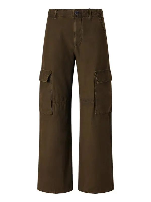 Citizens Of Humanity Esme Organic Cotton Wide-leg Cargo Pants - Green