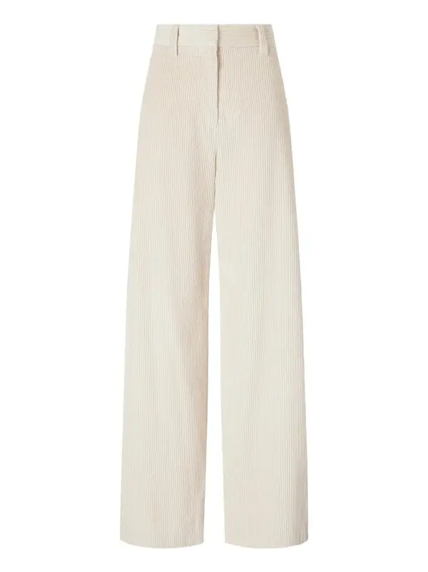 Brunello Cucinelli Cotton Wide-leg Pants - Neutrals