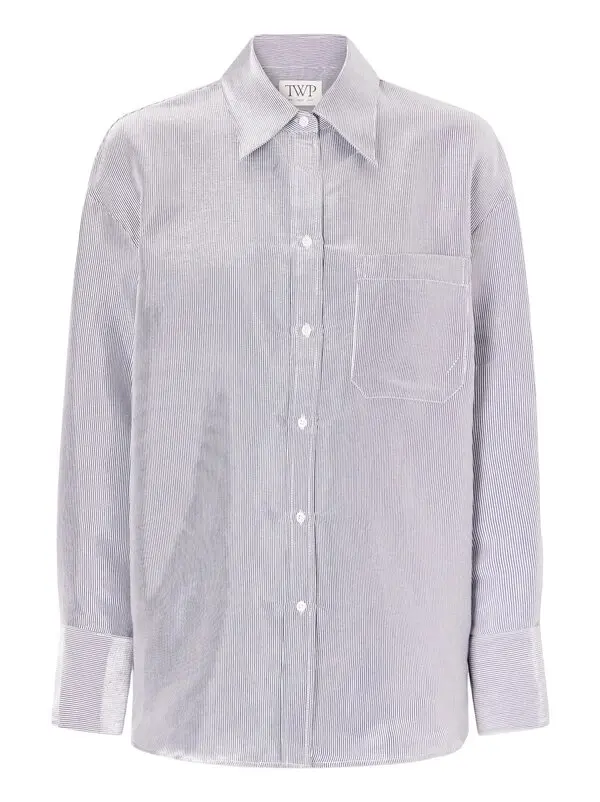 TWP Big Joe" Striped Cotton-blend Shirt - Multi