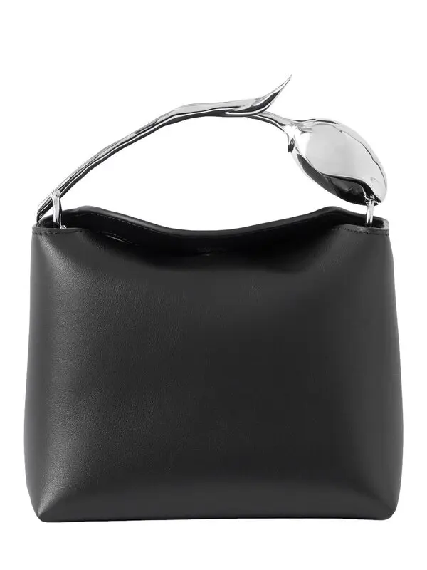 Erdem Bloom Mini Leather Clutch - Black
