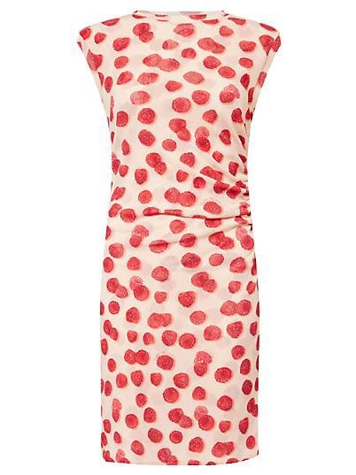 Stella McCartney Mesh Midi Dress With Print - Raspberry