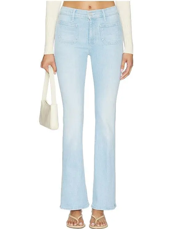 MOTHER Patch Pocket Weekend Jeans - Blue