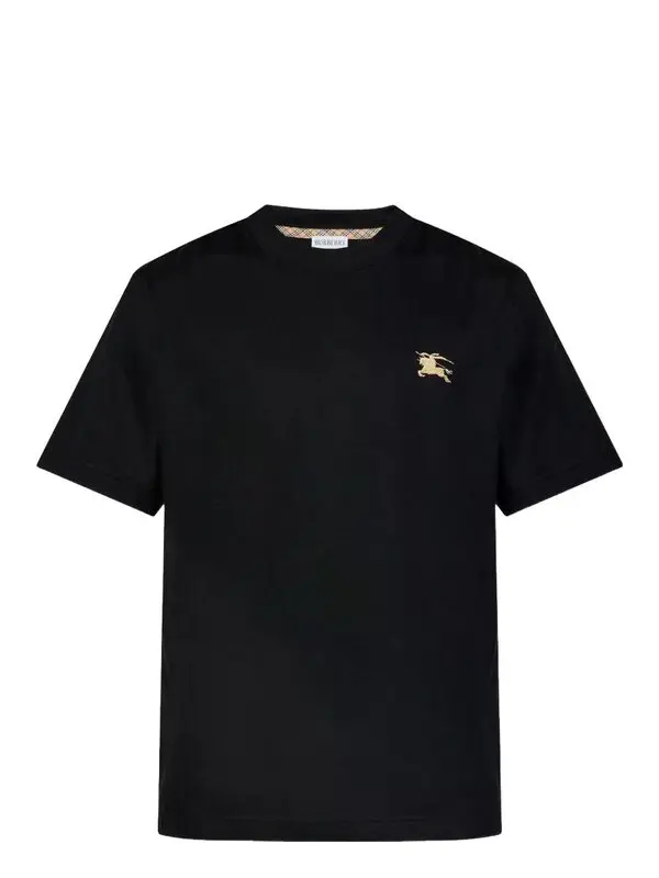 Burberry Embroidered-logo T-shirt - Black