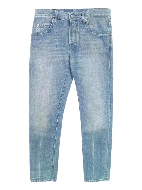 Gucci 2010s Strawberry-embroidered Jeans - Blue