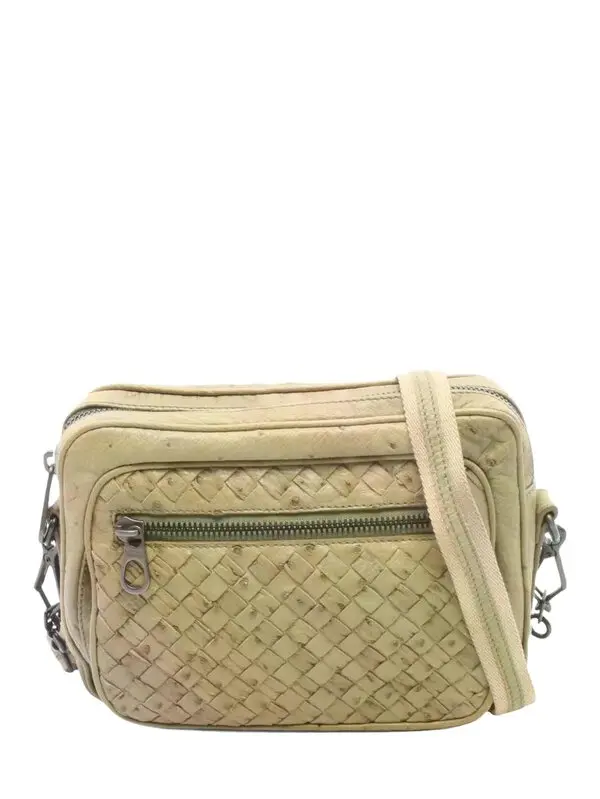 Bottega Veneta 2000s Intrecciato Shoulder Bag - Green