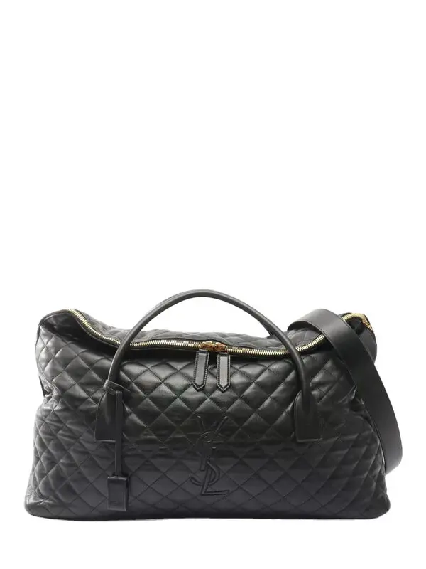 Saint Laurent Quilted Leather Travel Bag - Black
