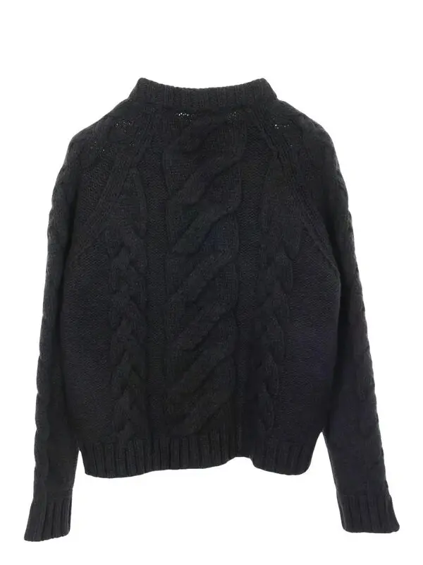 Hermès Cable-knit Zip-up Cardigan - Blue