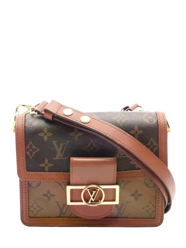LOUIS VUITTON 2020 Dauphine Mini Monogram Reverse Crossbody Bag - Brown