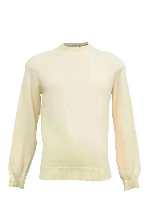 Saint Laurent Knitted Crewneck Sweater - Neutrals