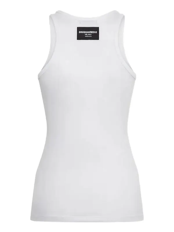 Dsquared2 Logo Patch Tank Top - White