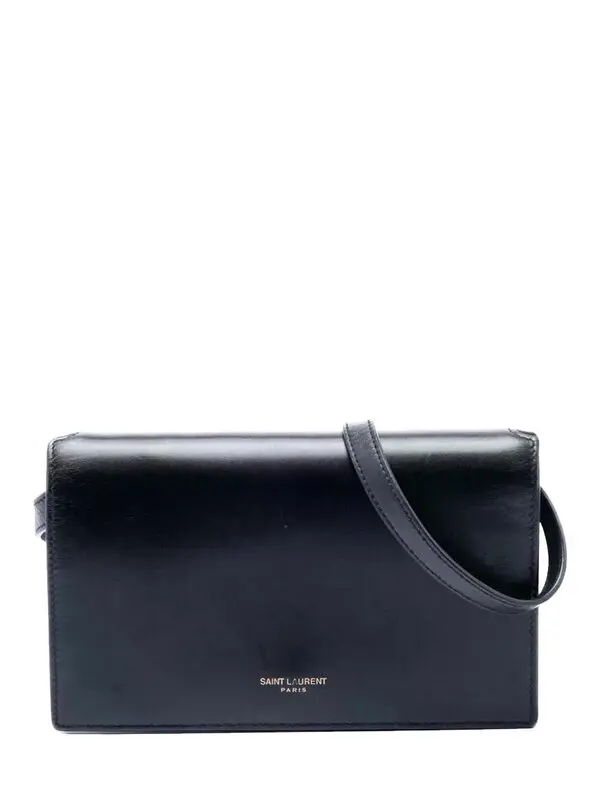 Saint Laurent Leather Crossbody Bag - Black