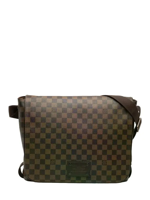 LOUIS VUITTON Damier Ebene Brooklyn Gm Crossbody Bag - Brown