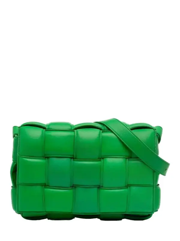 Bottega Veneta Nappa Intrecciato Padded Cassette Crossbody Bag - Green