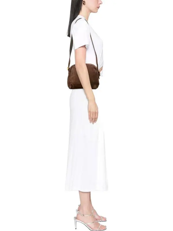 Loewe Corduroy Anagram Shoulder Bag - Brown