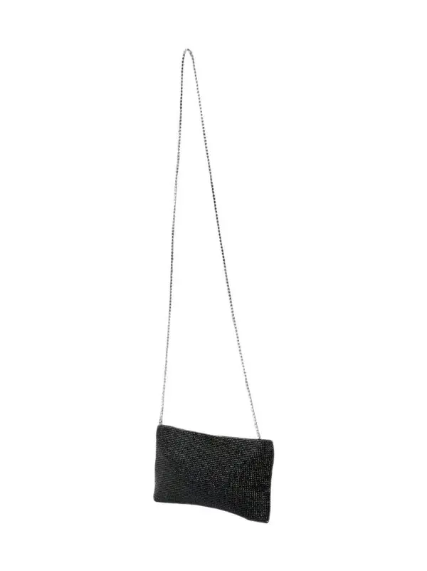 Benedetta Bruzziches Crystal Embellished Mesh Clutch Bag - Black