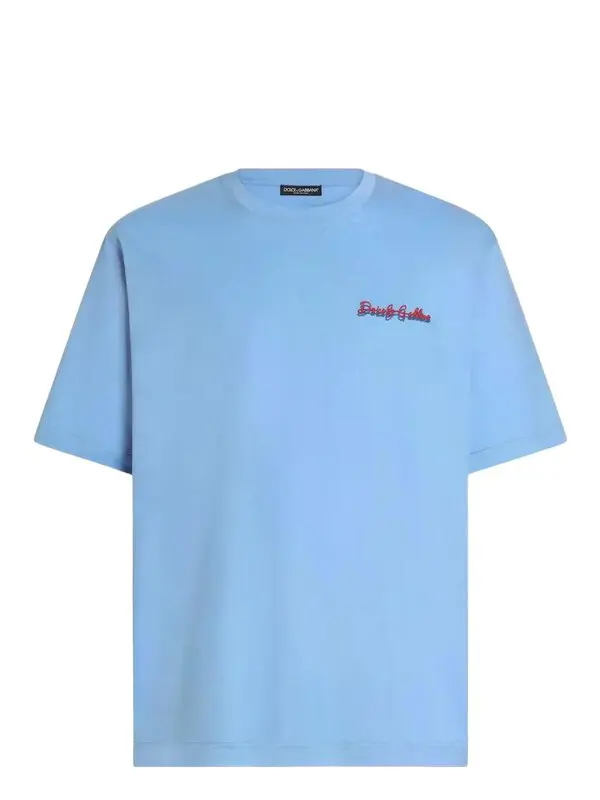Dolce & Gabbana Logo Cotton T-shirt - Blue