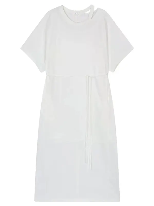 STUDIO TOMBOY Belted Cut-out Maxi Dress - White