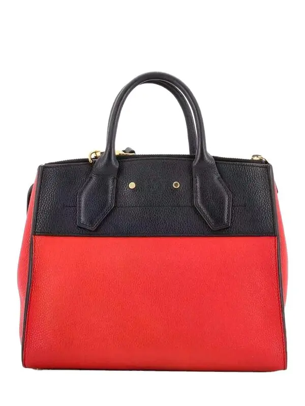 LOUIS VUITTON City Steamer Leather Pm Satchel - Red