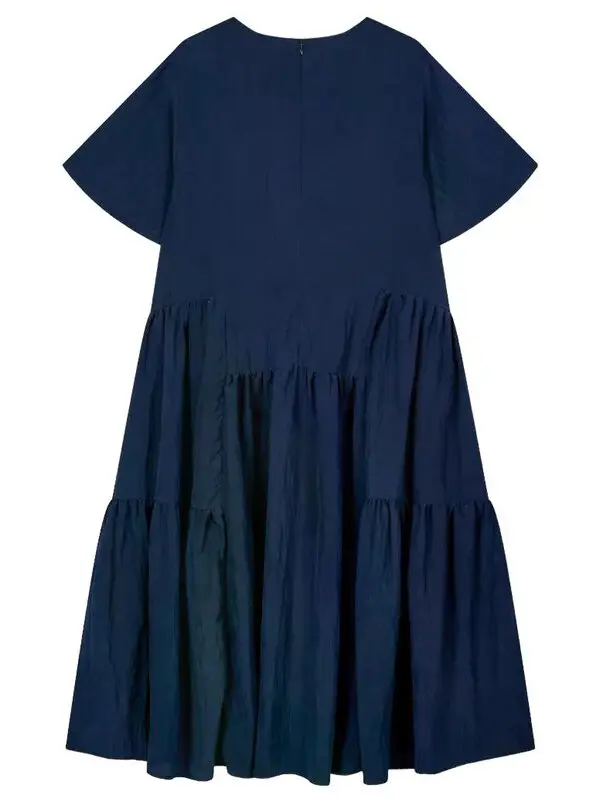 STUDIO TOMBOY Asymmetric Tiered A-line Dress - Blue